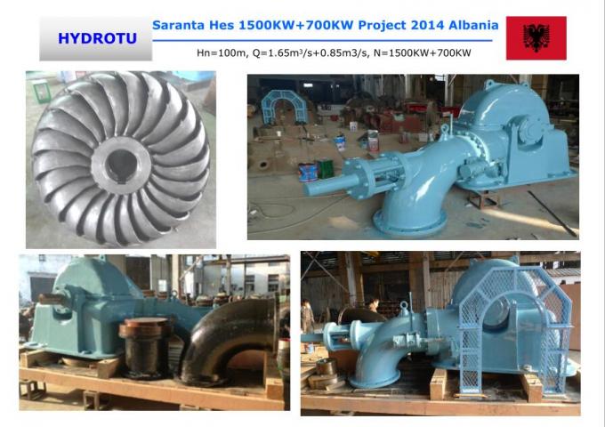 100KW - turbina de agua de impulso hidráulica de la turbina de 1000KW ...